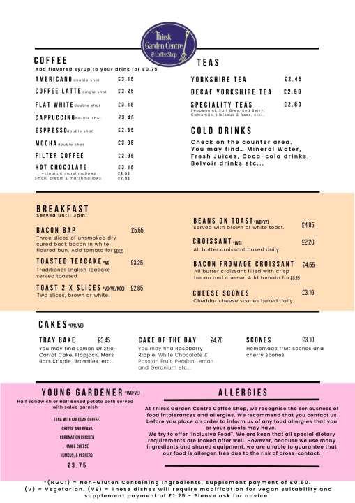 Coffee Shop - Thirsk Garden Centre