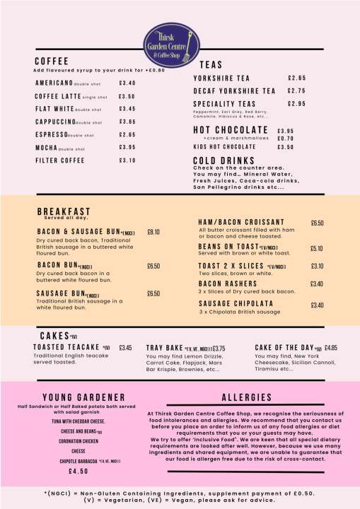 Coffee Shop - Thirsk Garden Centre