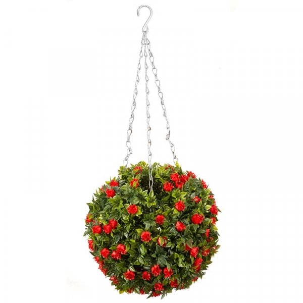 Topiary Red Rose Ball 30Cm - Thirsk Garden Centre